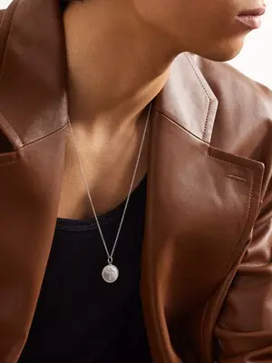 Jacquie Aiche White Gold Diamond Cross Pendant Necklace