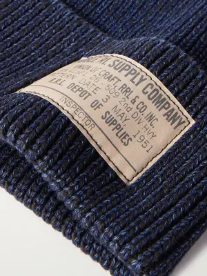 Ralph Lauren Logo-appliquéd Ribbed Cotton Beanie