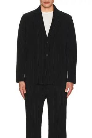 Issey Miyake Ribbed Plisse Blazer