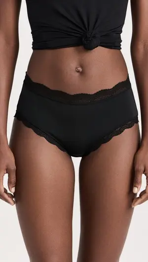 STRIPE & STARE High Rise Knickers 4 Pack - Black
