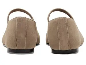 Madewell Suede Ballet Flats With Elastic Strap - Brown