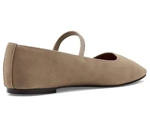 Madewell Suede Ballet Flats With Elastic Strap - Brown