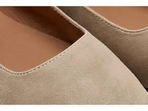 Madewell Suede Ballet Flats With Elastic Strap - Brown