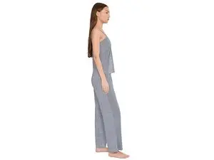 Eberjey The Tencel Modal Cami Pants Pajama Set Pajama Sets Duo Stripe Holly Red - Gray