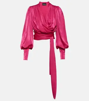 Costarellos Mouglalis Wrap Blouse