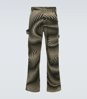 Dries Van Noten Cotton And Linen Wide-leg Pants