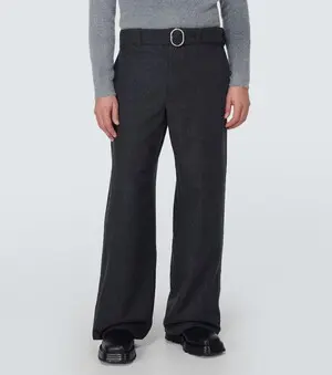 JIL SANDER Wide-leg Virgin Wool Pants
