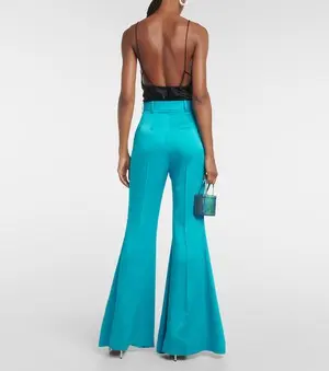 Nina Ricci High-rise Flared Pants - Blue