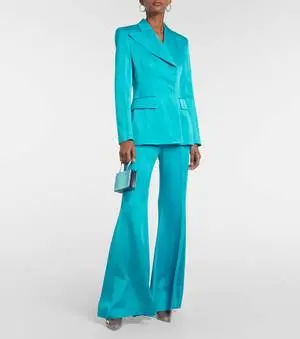 Nina Ricci High-rise Flared Pants - Blue