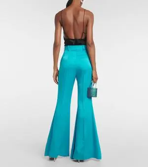 Nina Ricci High-rise Flared Pants - Blue