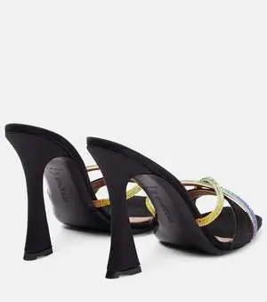 D'ACCORI Lust Embellished Satin Mules