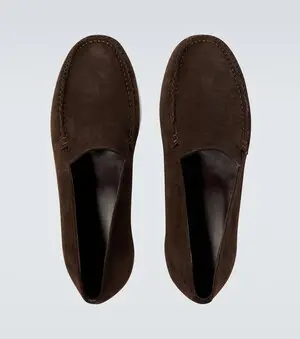 Manolo Blahnik Suede Loafers - Brown