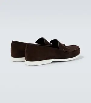 Manolo Blahnik Suede Loafers - Brown