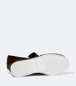 Manolo Blahnik Suede Loafers - Brown