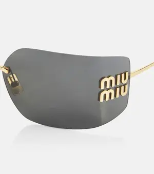 Miu Miu Logo Rectangle Sunglasses