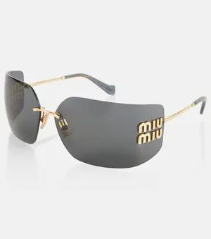 Miu Miu Logo Rectangle Sunglasses