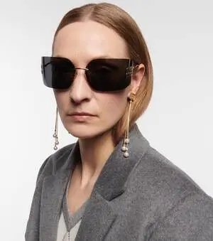 Miu Miu Logo Rectangle Sunglasses