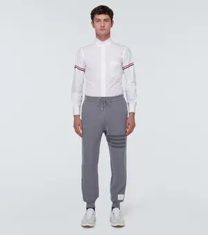 Thom Browne 4-bar Wool-blend Sweatpants - Grey