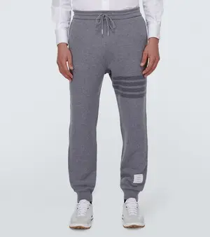 Thom Browne 4-bar Wool-blend Sweatpants - Grey