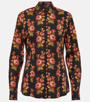 Etro Floral Cotton-blend Shirt - Multicoloured