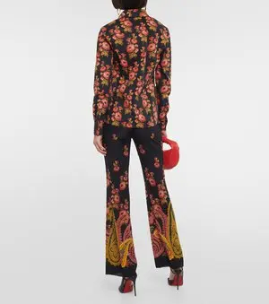 Etro Floral Cotton-blend Shirt - Multicoloured