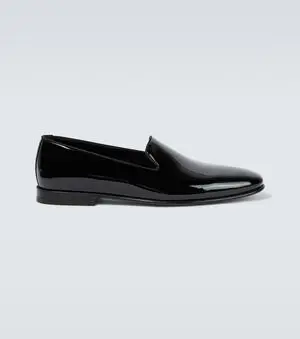 Manolo Blahnik Mario Patent Leather Loafers
