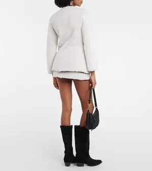 BLANCHA Leather-trimmed Shearling Jacket
