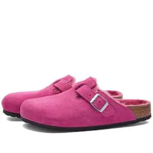 BIRKENSTOCK Boston Shearling Clog - Fuchsia Tulip, Size Uk 4.5 Fuchsia Tulip