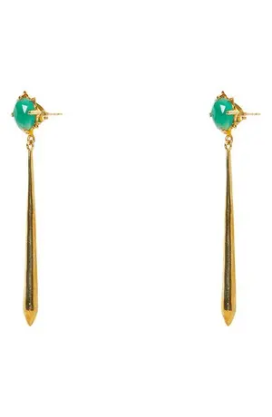 Argento Vivo Linear Drop Earrings - Gold