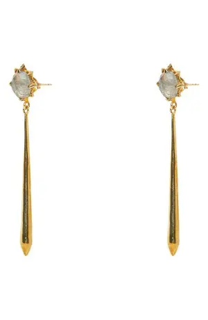 Argento Vivo Linear Drop Earrings - Gold