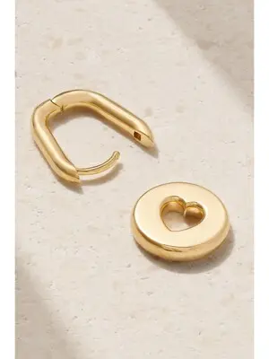 FOUNDRAE Love Petite Chubby Heart Beat 18-karat Single Earring