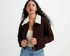 LEVI'S Slim Sherpa Corduroy Trucker Jacket