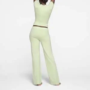 SKIMS Cotton Jersey Straight Leg Pant - Pistachio