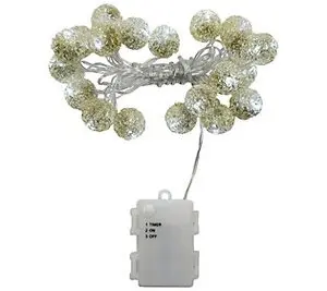 LUMABASE String Lights With 20 Silver Balls - One-color