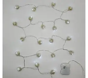 LUMABASE String Lights With 20 Silver Balls