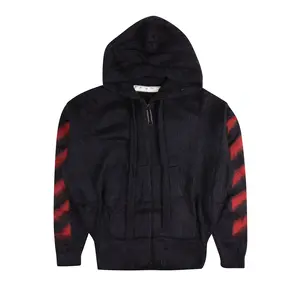 Off-White Brushed Mohair Zipo Hoodie - Blue