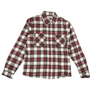 Off-White Check Arrow Flannel Shirt - Red
