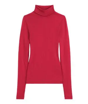 Cos Merino Wool Turtleneck Top - Red