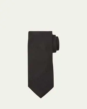 Brioni Brioni Textured Silk Tie Blk