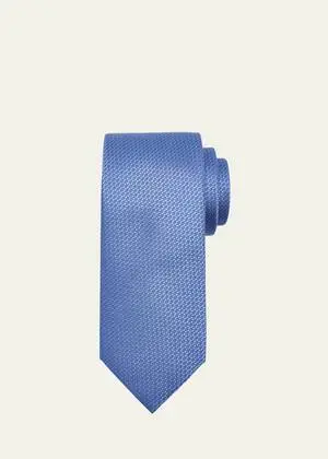 Brioni Brioni Textured Silk Tie Bluette