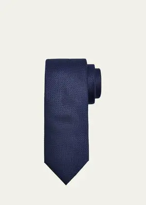 Brioni Brioni Textured Silk Tie Midnight B