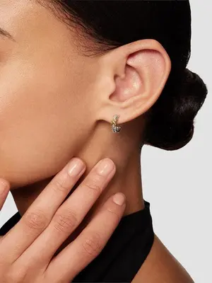 David Yurman Petite X Hoop Earrings In Sterling Silver With 18k 12.6mm