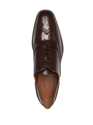 TOD'S Polished Leather Brogues - Brown
