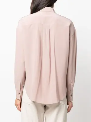 Brunello Cucinelli Pointed-collar Silk Shirt