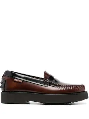 TOD'S Two-tone Leather Loafers - Brown