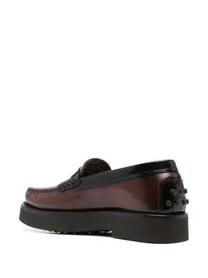 TOD'S Two-tone Leather Loafers - Brown