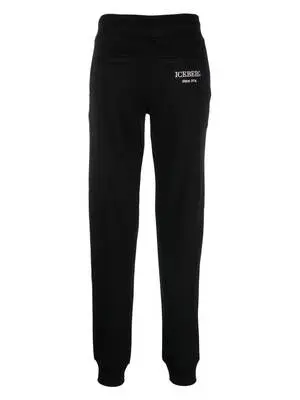 Iceberg Logo-embroidered Cotton Track Pants