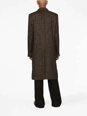 Dolce & Gabbana Double-breasted Herringbone Coat - Brown