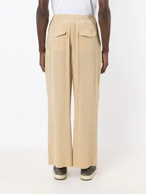 HANDRED Wide-leg Silk Trousers