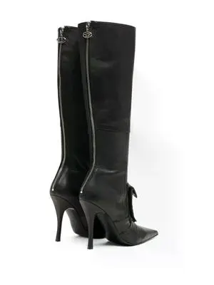 DIESEL® D-venus Pocket Leather Knee-high Boots